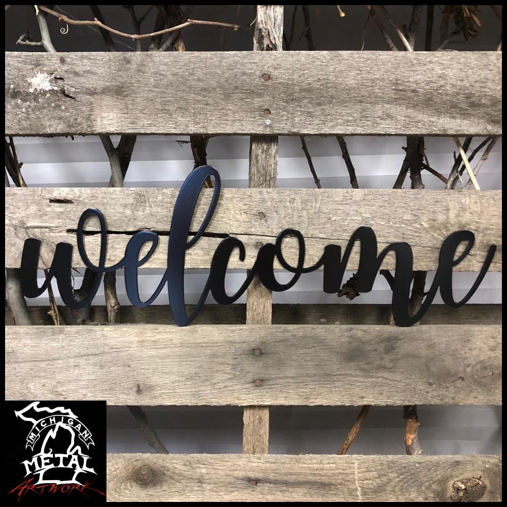 Decorative Words - Michigan Metal Artwork