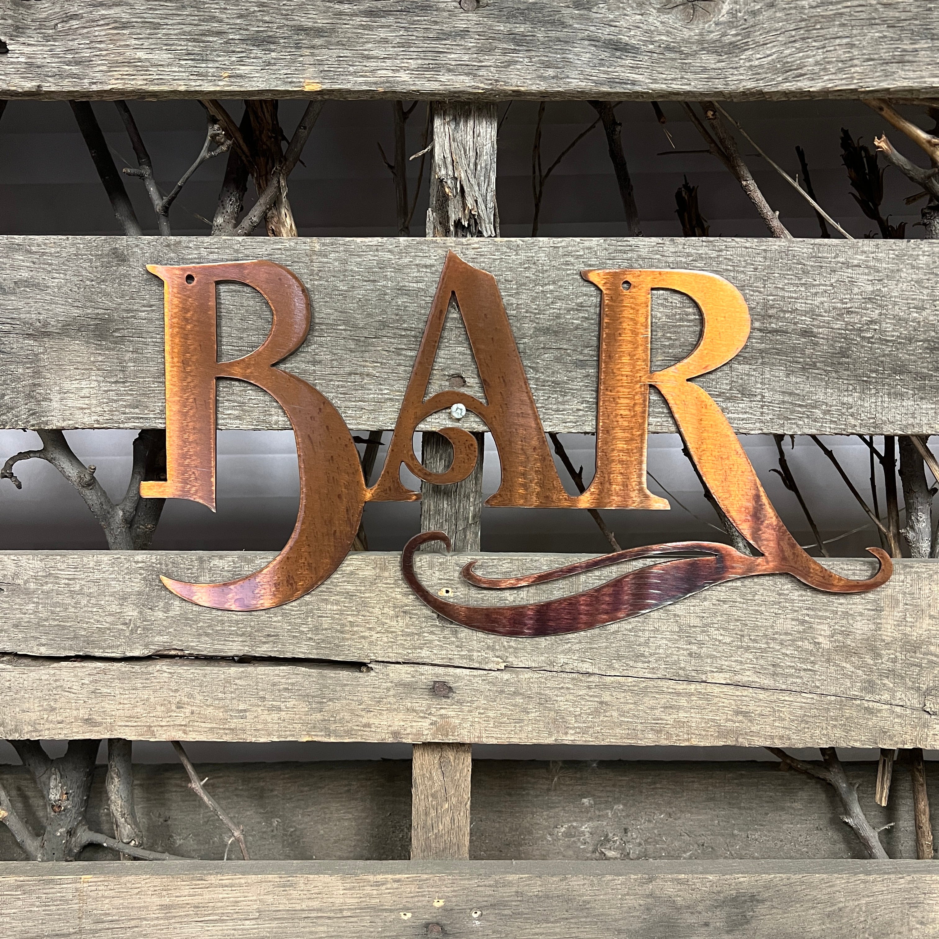 Bar Metal Wall Art Sign - Michigan Metal Artwork