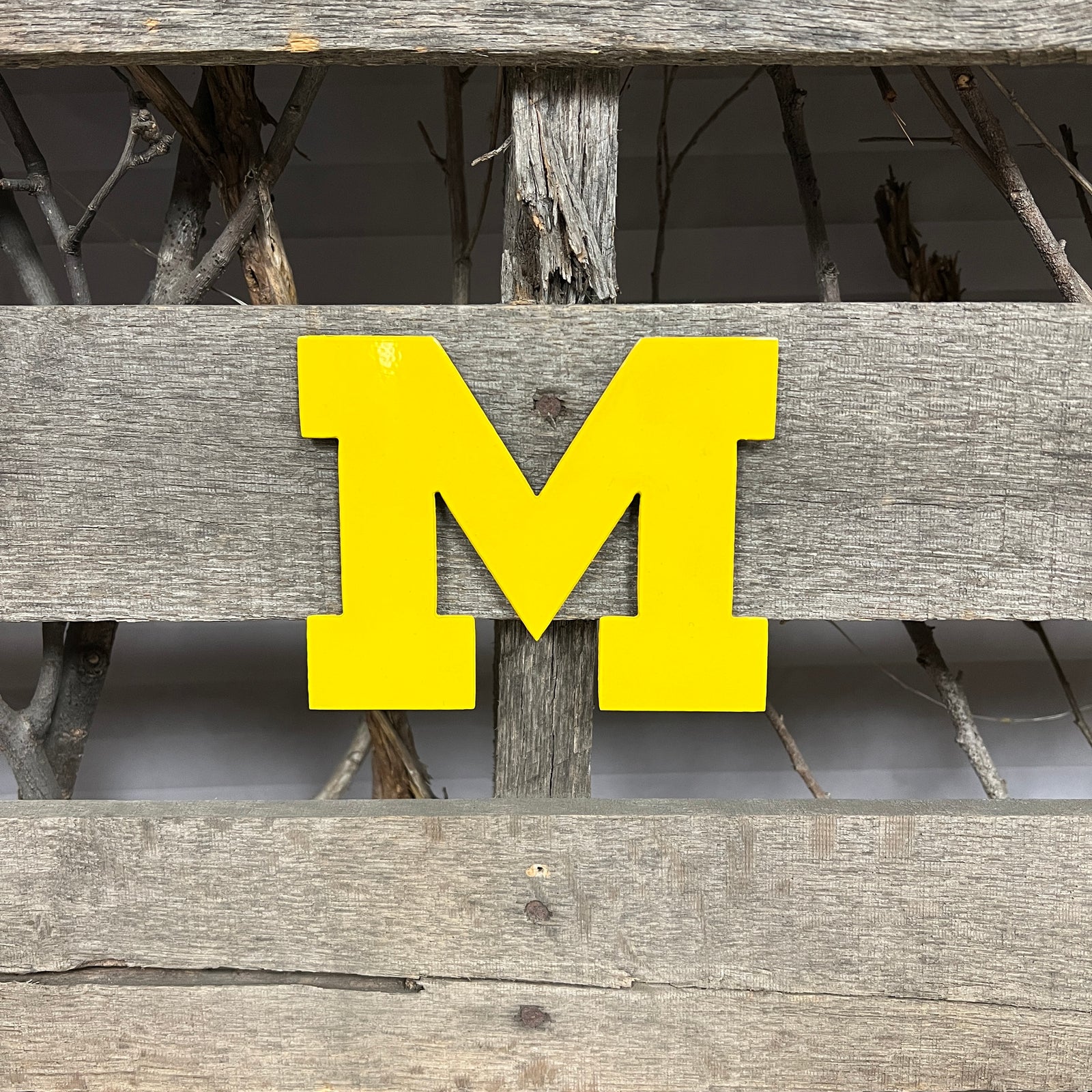 U Of M Metal Magnet - Michigan Metal Artwork