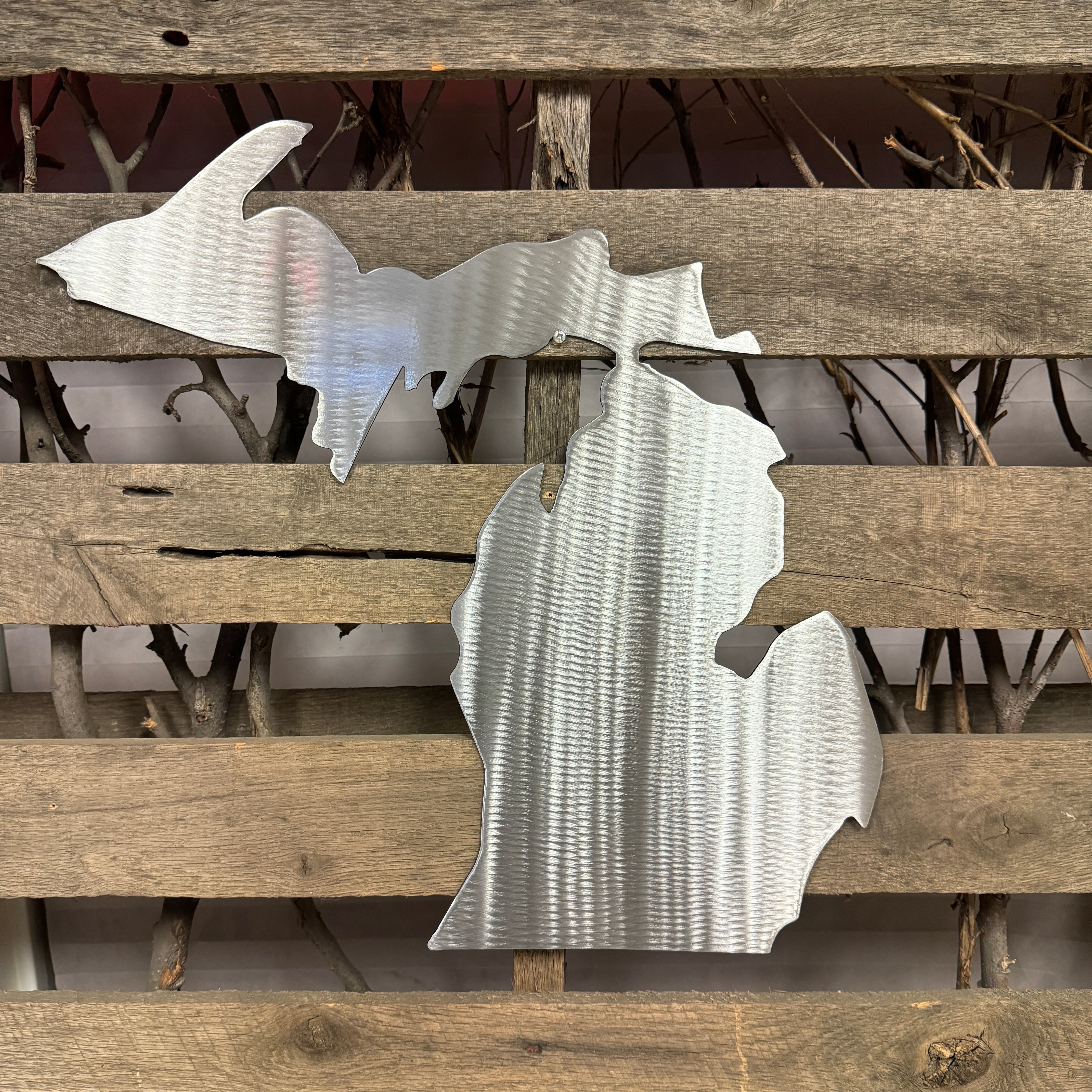 State Of Michigan Metal Wall Art - Michigan Metal Artwork