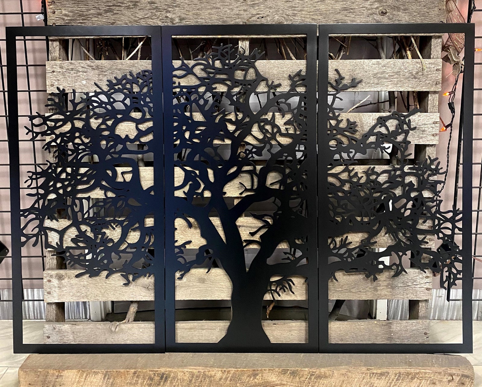 Tree Of Life 3 Panel Metal Wall Art
